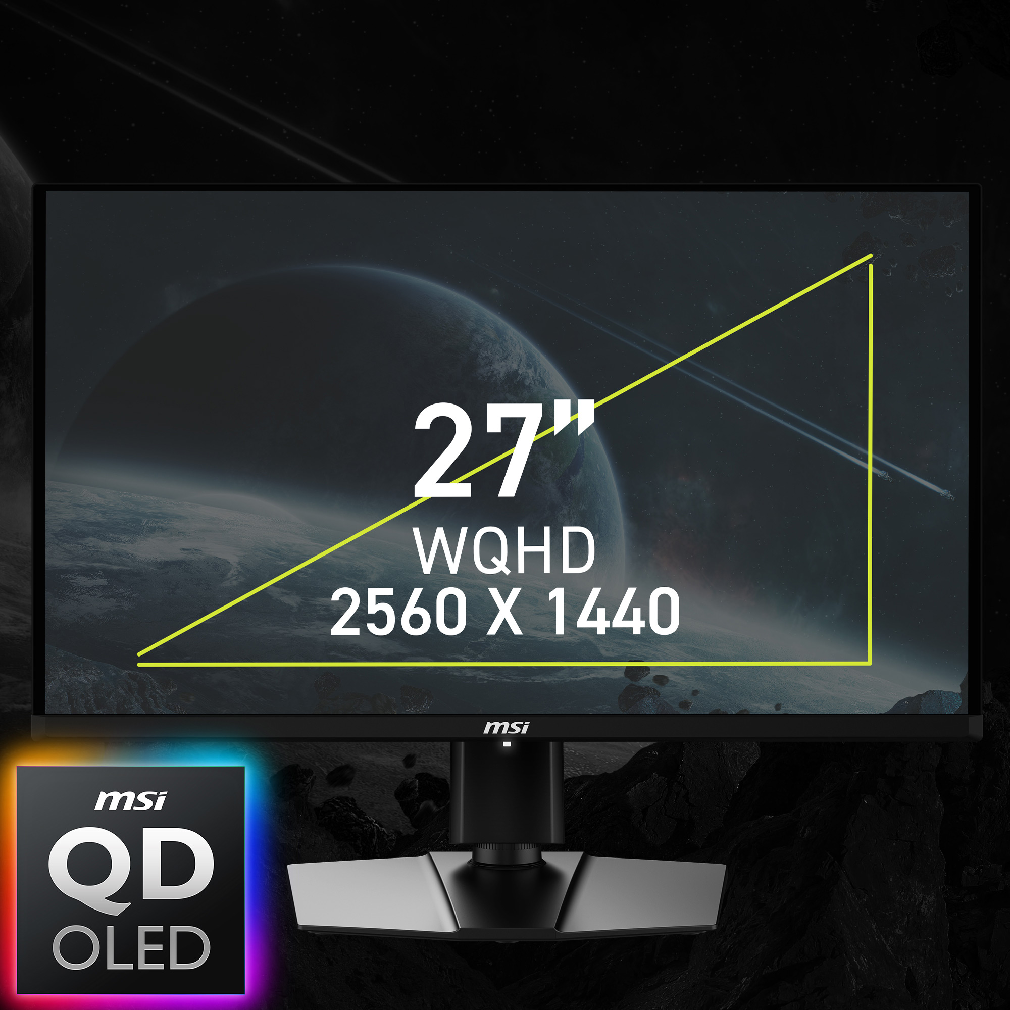 MSI 27" 240 Hz QD-OLED QHD Gaming Monitor 2560 x 1440 (2K) MAG 271QPX QD-OLED E2 - Newegg.com